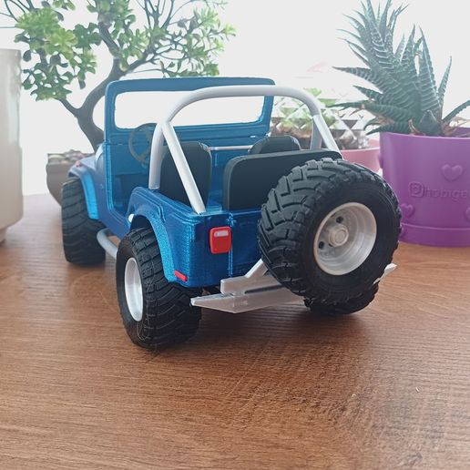 🚚 Moving Jeep CJ5 – Realistic 3D Printable Model with Rotating Wheels ...