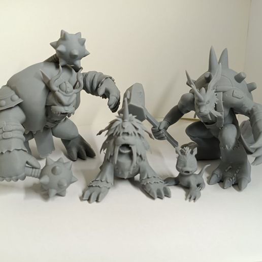 🐉 Zudomon & Vikemon Digimon series・ STL File for 3D printing・Cults