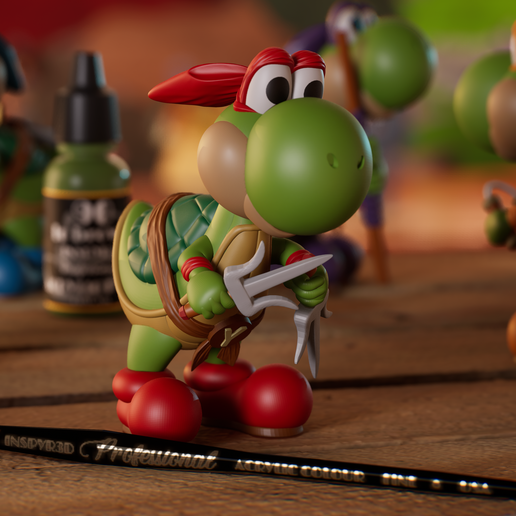 🥷 Yoshi x Rapheal・Free STL File for ・Cults