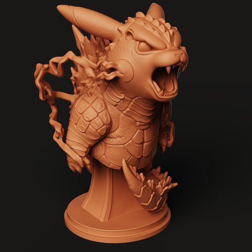 🐉 Pikazilla Statue | Pikachu Godzilla Hybrid | Kaiju Pokemon Mashup ...
