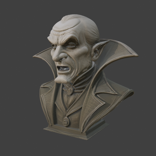 👤 Dracula Bust・ STL File for 3D printing・Cults