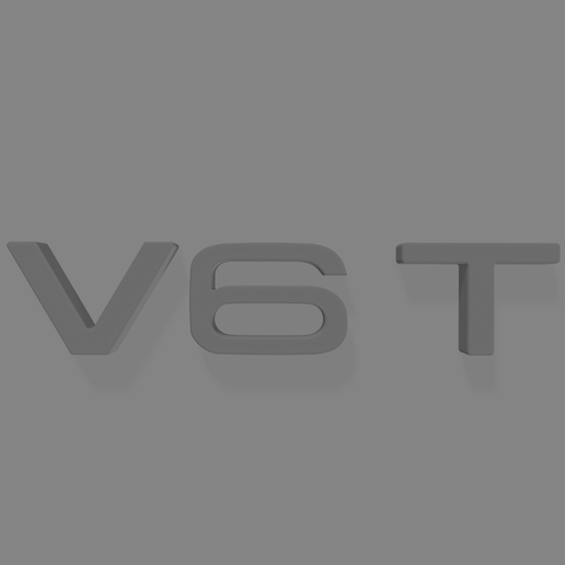 🚗 V6 T Audi Sign Badge Emblem Decal・ STL File for 3D printing・Cults