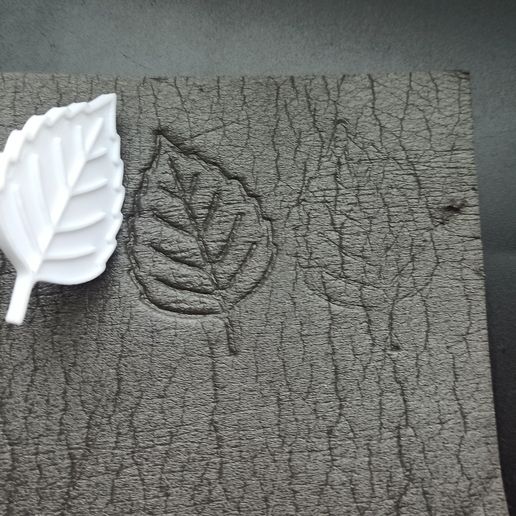 🚩 Fabric Stamp "Decorated Leaf"・ STL File for 3D printing・Cults