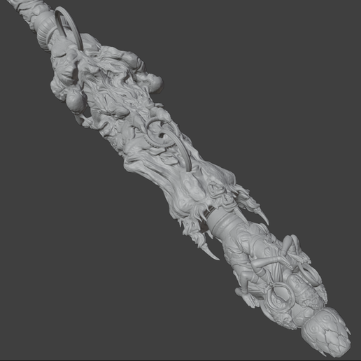 👾 Staff of Blazing Karma - Black Myth Wukong・Бесплатный STL для 3D ...