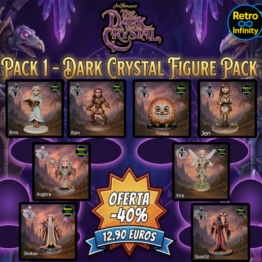 🔮 Pack 8 Figures - The Dark Crystal collection Retro Infinity | vinyl ...