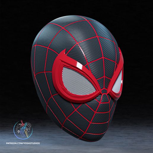 🖨️ Miles Morales Mask 3D Printer File STL・ STL File for 3D printing・Cults