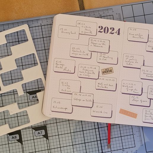 Fichier STL Bujo - Gabarit page retrospective annuelle 📄 ・Modèle pour ...