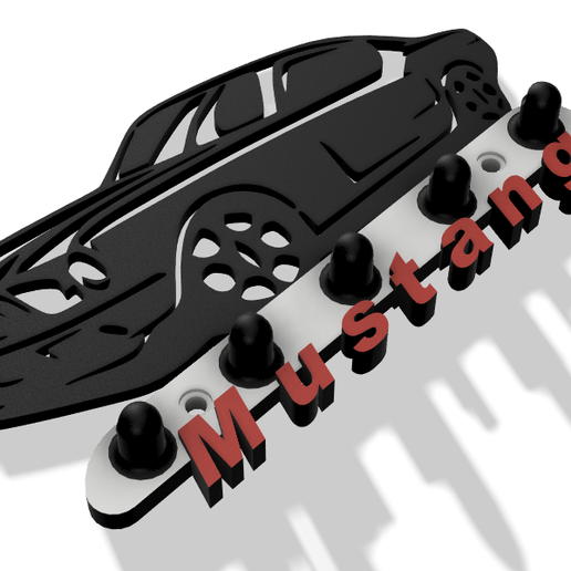 STL file Mustang key board, key holder 🐎 ・3D printer model to download ...