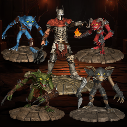 🎮 Overlord 2007 Master and Minions Bundle・ STL File for 3D printing・Cults