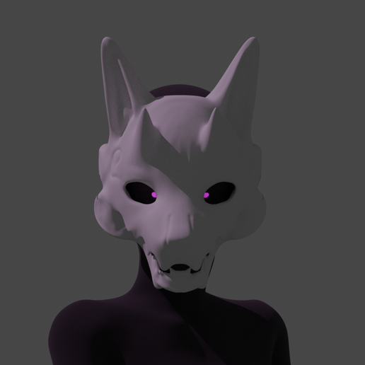 🐺 wolf demon mask・ STL File for 3D printing・Cults