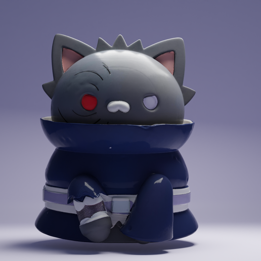🥷 Obito Spiral Mask Ninja Cat・ STL File for 3D printing・Cults