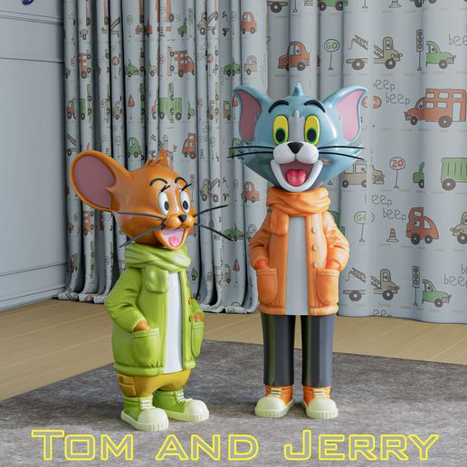 🎨 URBAN TOM & JERRY VIBES FAN ART (MULTIPARTS_STL_3MF_TOY_FLEXI)・ STL ...