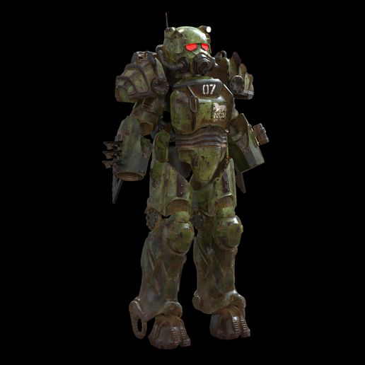 🪖 Fallout NCR Power Armor Full Body Wearable Armor with Helmet for 3D ...