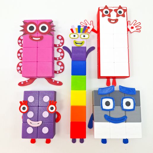 🔢 NUMBER BLOCKS CHARACTERS 6.7.8.9.10. NUMBERBLOCKS・ 3D File for 3D ...