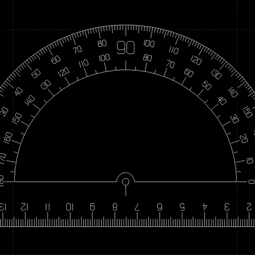 Archivo DXF gratis Geometría transportador lasercut 🛠️ ・Objeto ...