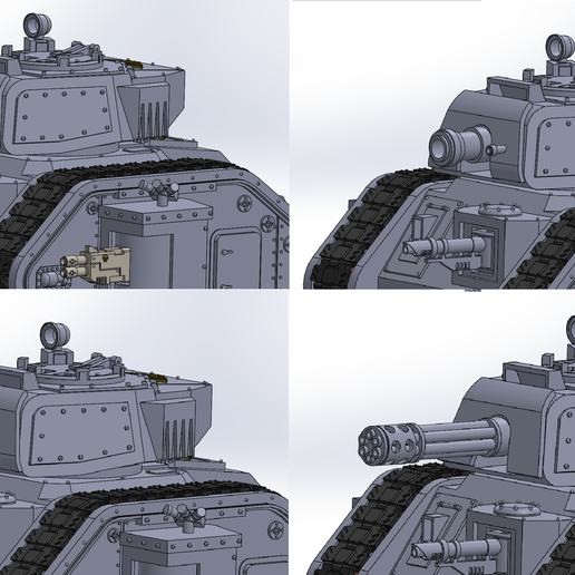 🪖 battle tank lemon rush full rc plus variants 1/18 escale・ STL File ...