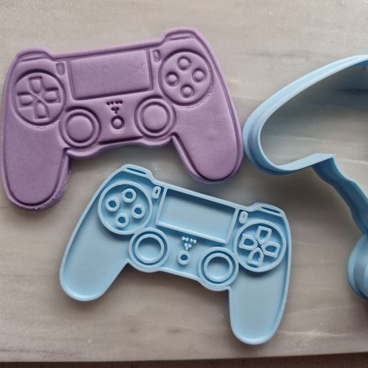 🎮 playstation controller cookie cutter and stamp・ STL File for 3D ...