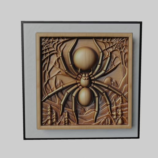 🕷️ Spider Animal Relief・ 3D File for 3D printing・Cults