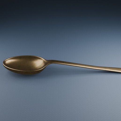 3D file Spoon Low-poly 3D Model 🥄 ・3D print design to download・Cults