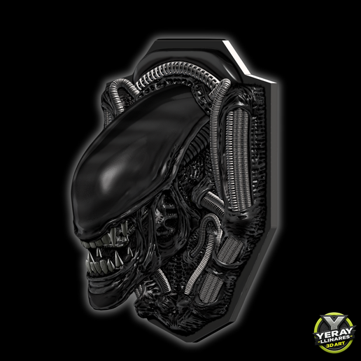 👽 Alien Wall Trophy - Xenomorph Head | Wall-Mounted Bust | 45 cm | FDM ...