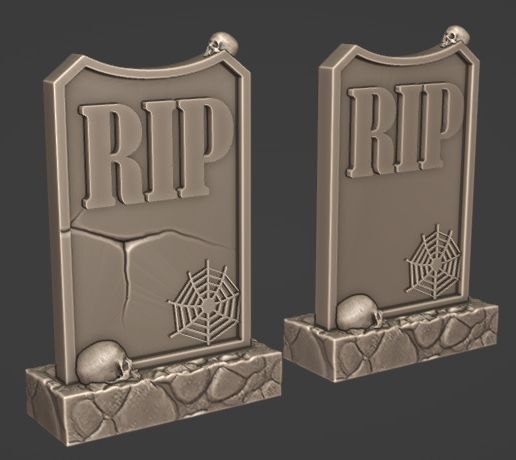 STL file Funeral stone for Halloween ⚱️ ・3D print model to download・Cults