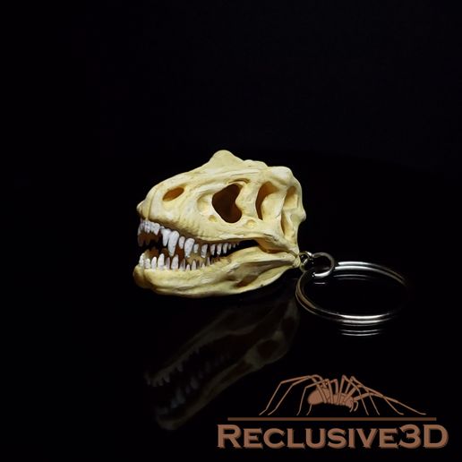 🦖 T-Rex Skull Keychain・ STL File for 3D printing・Cults