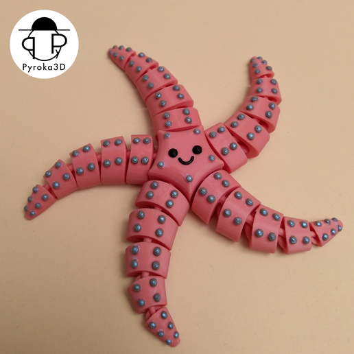 👌 Flexible Starfish - fidget toy, decoration・ STL File for 3D printing ...
