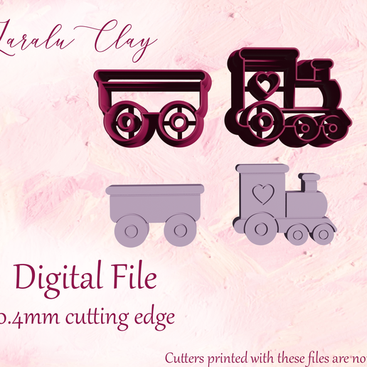 3D file Toy Train Polymer Clay Cutter File | Digital STL File | 2 ...