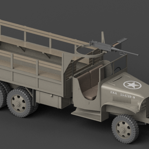 🎲 GMC 6X6・Free STL File for 3D printing・Cults