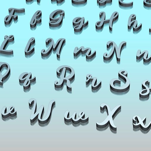 🖼 alphabet, ABC, 3d letters・ STL File for 3D printing and CNC machining ...