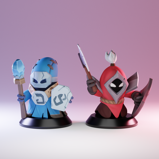 👹 Minions from League of Legends (Red melee / Blue caster)・ OBJ File ...