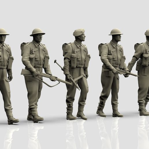 STL file British soldiers ww2 3D print model 🏴󠁧󠁢󠁥󠁮󠁧󠁿 ・3D print object ...