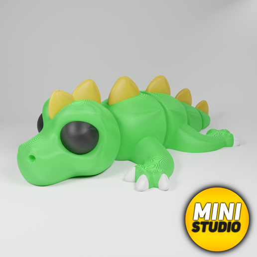 🦖 FLEXI CUTE DINOSAUR KEYCHAIN・Free STL File for 3D printing・Cults