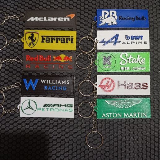 🔑 F1 2024 F1 Team Key Rings・Arquivo STL para Impressão 3D・Cults