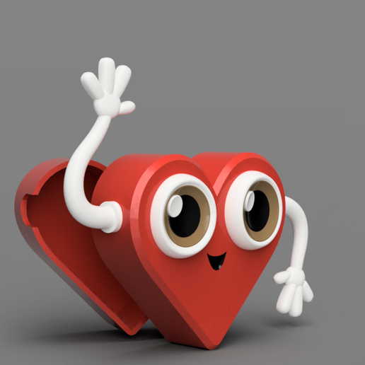 💜 Happy Heart Box - Valentines Box・Free STL File for 3D printing・Cults