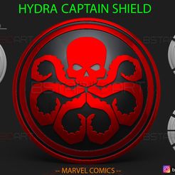 3D printable The Shield Hydra captain America - Hail Hydra - Marvel comics • made with elegoo 3 ...