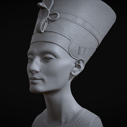 Fichier 3D Ancient Egyptian Nefertiti Restoration 3D Model Bust 👤 ...