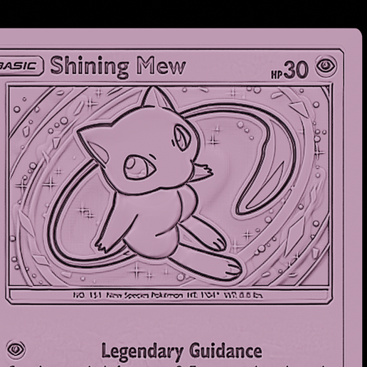 🐉 Mew Pokemon card・ STL File for 3D printing・Cults