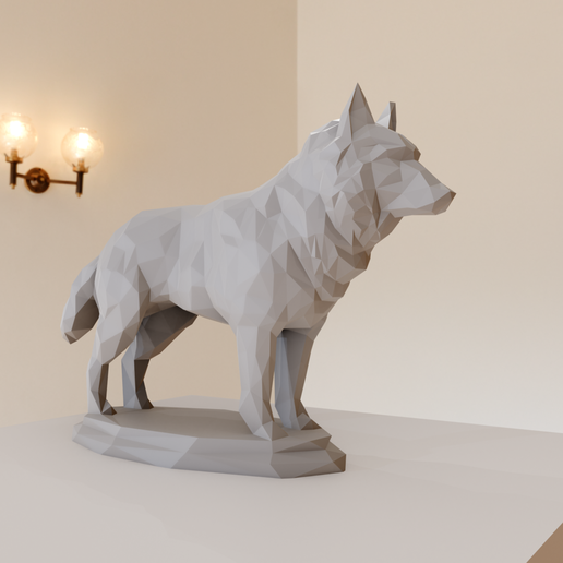 STL file husky low poly stl 🐕 ・3D printing idea to download・Cults