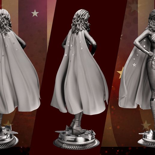 👩 Wonder Woman - Lynda Carter Sculpture 1/6 ready for printing・Free 3D ...