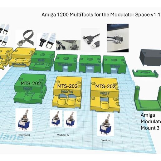 🛰 Amiga 1200 MultiTools for the Modulator Space・Free 3D File for ・Cults