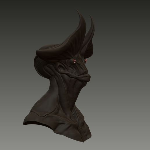 👽 Alien Head 05・ STL File for 3D printing・Cults