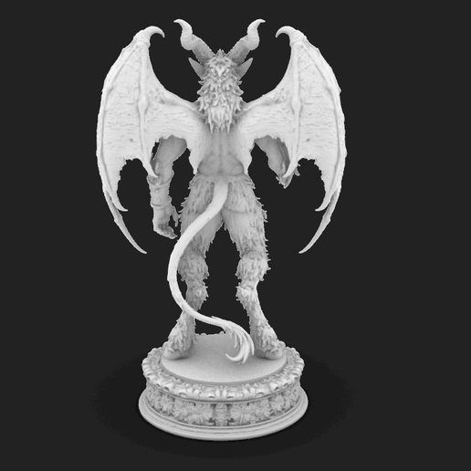📁 Baal Demon Statue STL File | 3D Printable Infernal King Sculpture ...