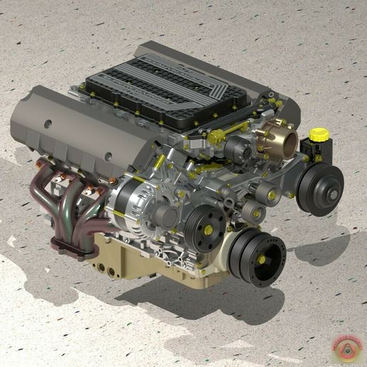 🚙 CHEVROLET CAMARO ZL1 - LT4 ENGINE・ STL File for 3D printing・Cults