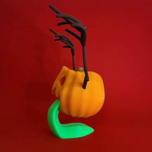 🎃 Floating Pumpkin Head・ STL File for ・Cults