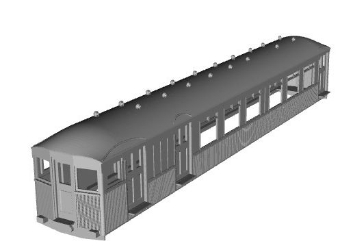 🛤️ Autocar EMU 1923 de los Ferrocarriles de Mersey escala 1/148・Archivo ...