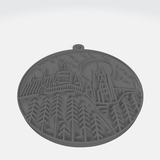 🏰 Hogwarts Castle Keychain - Harry Potter・ STL File for 3D printing・Cults