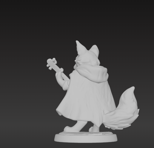 🦊 RPG Miniature - Bard Fox・ STL File for 3D printing・Cults