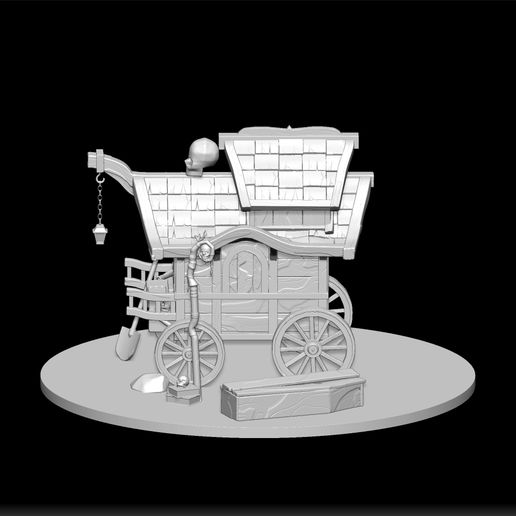 STL file Witch Wagon 3D Print Model - Halloween-Themed STL File ...
