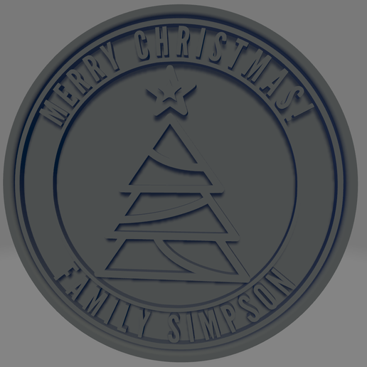 STL file The Simpson Family’s Personalized Christmas Coaster - Festive ...